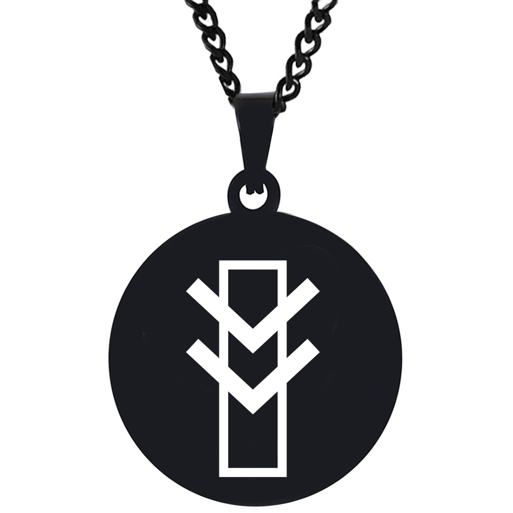 Native Rock Art Inner Power Courage Symbol Stainless Steel Necklace | eBay